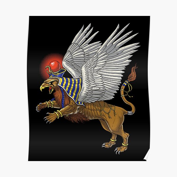 "Ancient Egyptian Griffin" Poster for Sale by underheaven | Redbubble