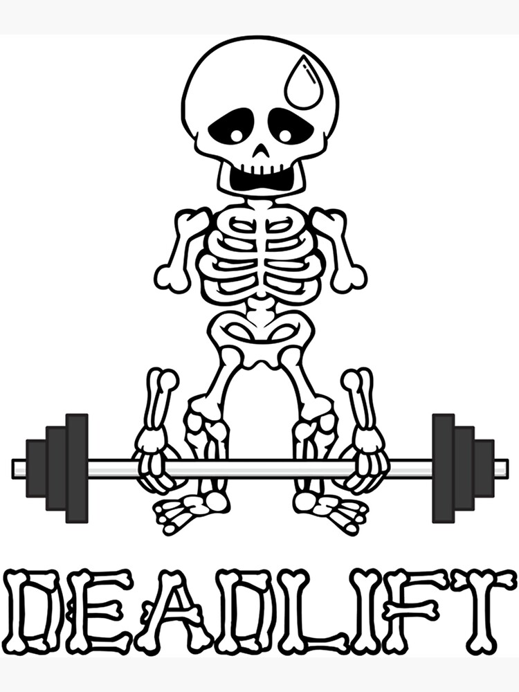 "Deadlift Gym Skeleton " Poster for Sale by AdamEmmerich | Redbubble
