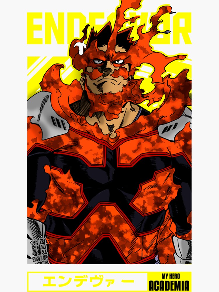 "Endeavor MY HERO ACADEMIA Manga Design " Sticker for Sale by ...