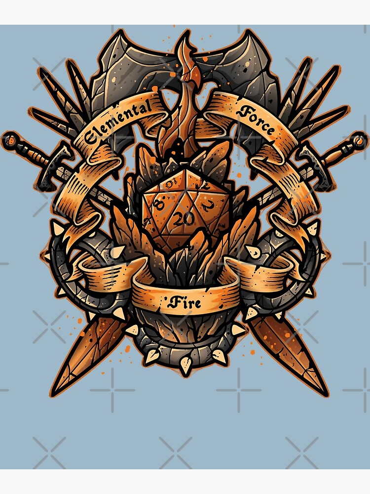 "Fantasy Roleplaying On The Table Elemental Force Fire Graphic For Fans ...