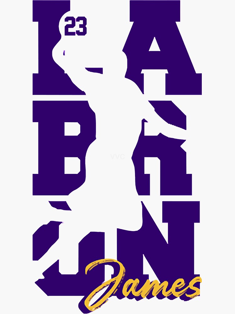 "Lebron James and Lakers " Sticker for Sale by kissipoynerl | Redbubble