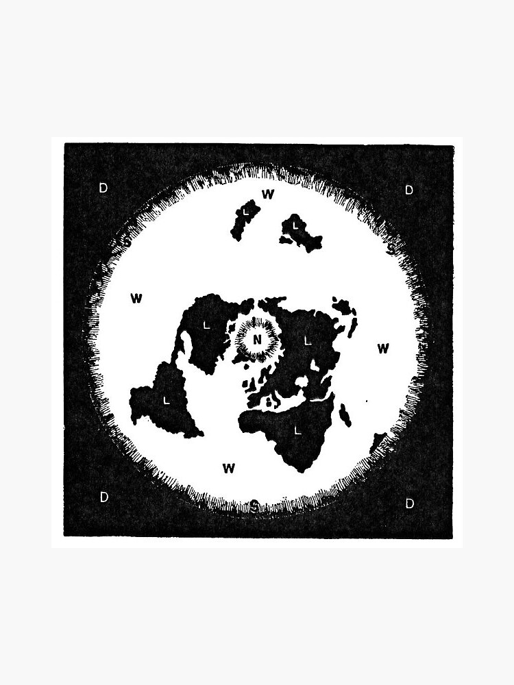 "Flat Earth map | 1881 by Samuel Rowbotham" Sticker for Sale by ...
