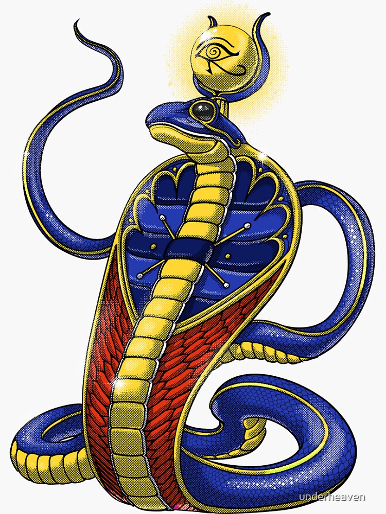 "Ancient Egyptian Deity Uraeus" Sticker for Sale by underheaven | Redbubble