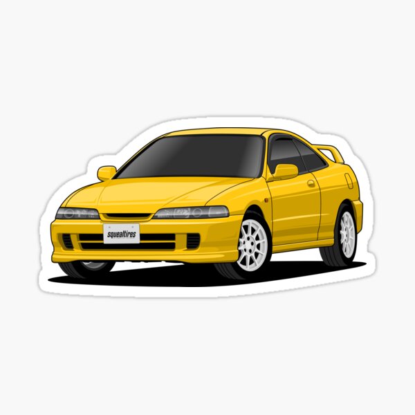 "Integra DC2" Sticker for Sale by squeal tires | Redbubble