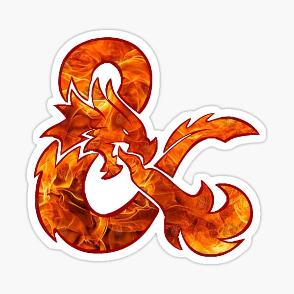 "Fantasy Roleplaying On The Table Fire Logo Funny Dungeons And Dragons ...