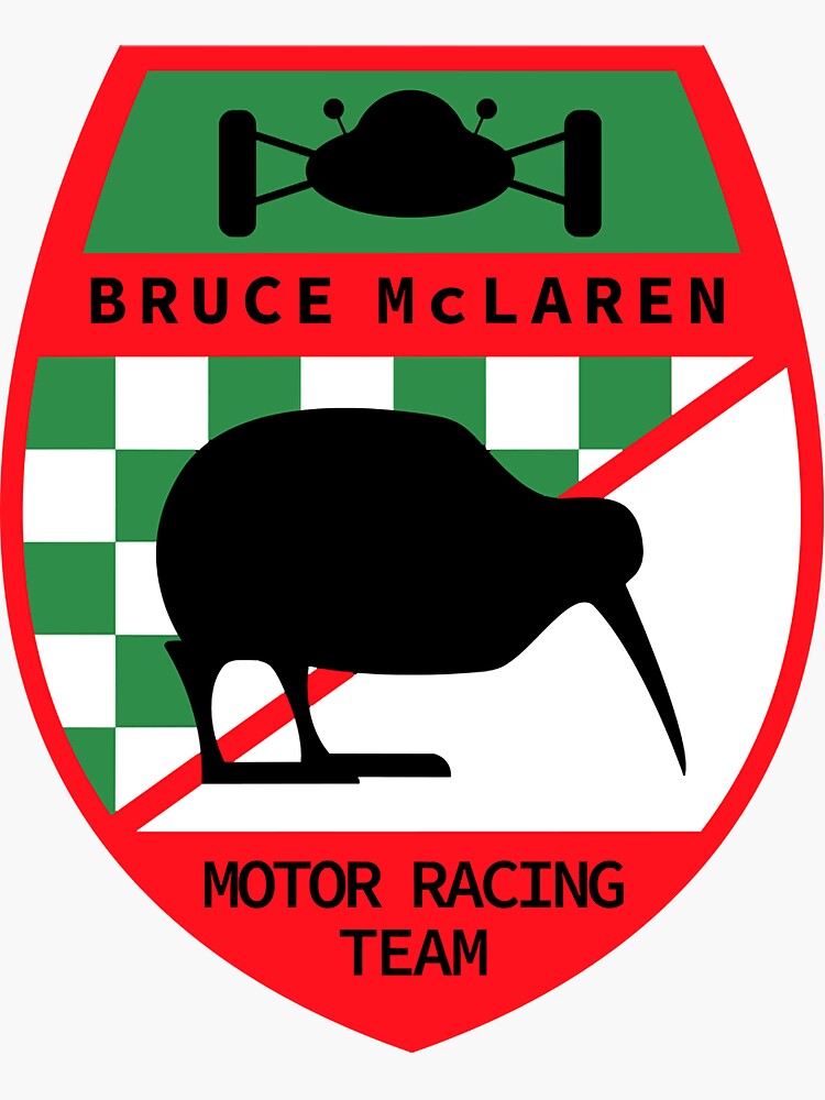 "Bruce McLaren Motor Racing Team" Sticker for Sale by JohnnSimpson ...