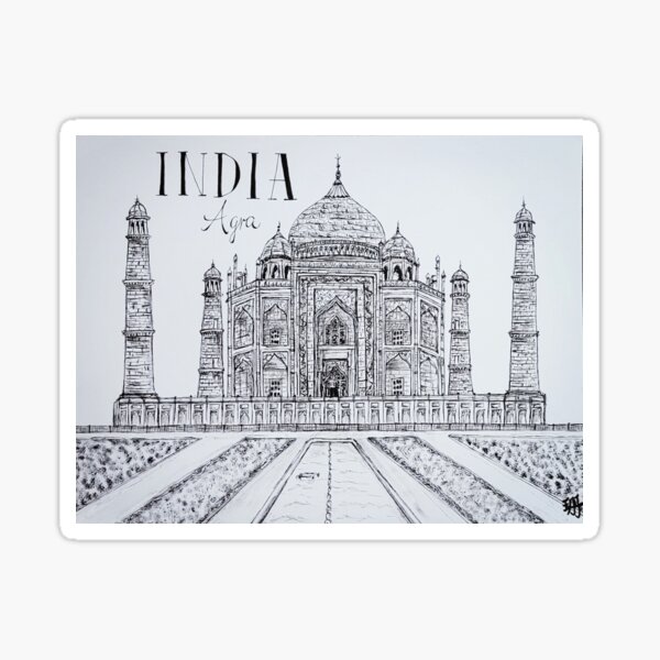 "India - Agra Taj Mahal " Sticker for Sale by OUTOFSAFFRON | Redbubble