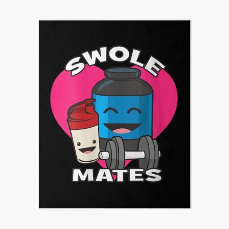 "Womens Swole Mates, Couples, Protein Shake Cartoon, Cute, Anime Gym ...