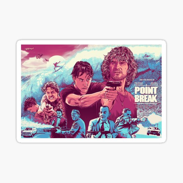 "POINT BREAK " Sticker for Sale by gruppmaczkos | Redbubble