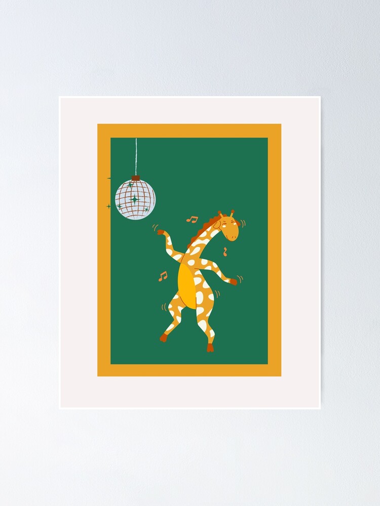 "Jigging Giraffe - Dancing Giraffe" Poster for Sale by Signer-De ...