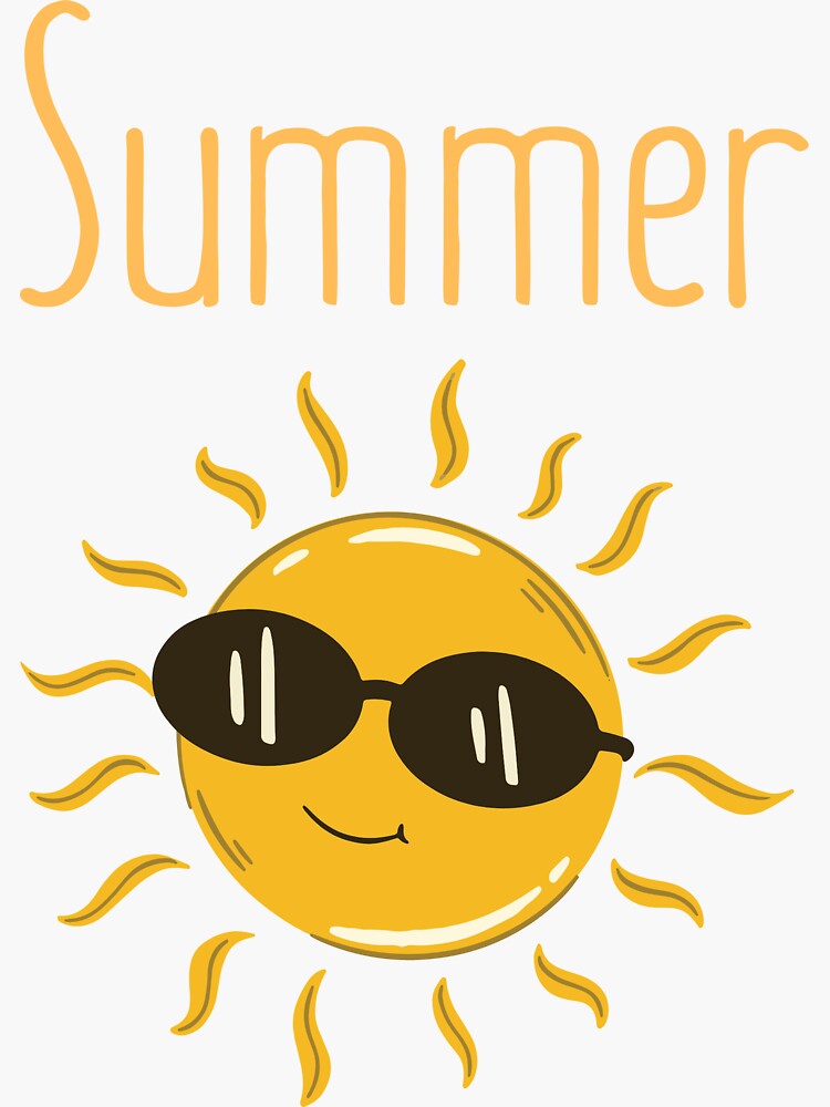 "Sun Summer Solstice T-Shirt" Sticker for Sale by Atrgouti | Redbubble