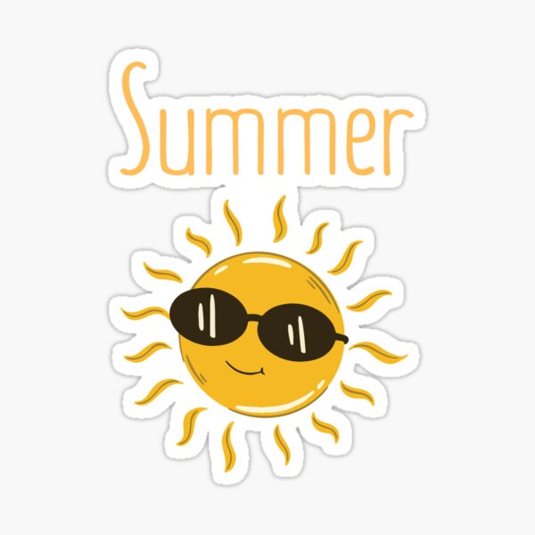 "Sun Summer Solstice T-Shirt" Sticker for Sale by Atrgouti | Redbubble