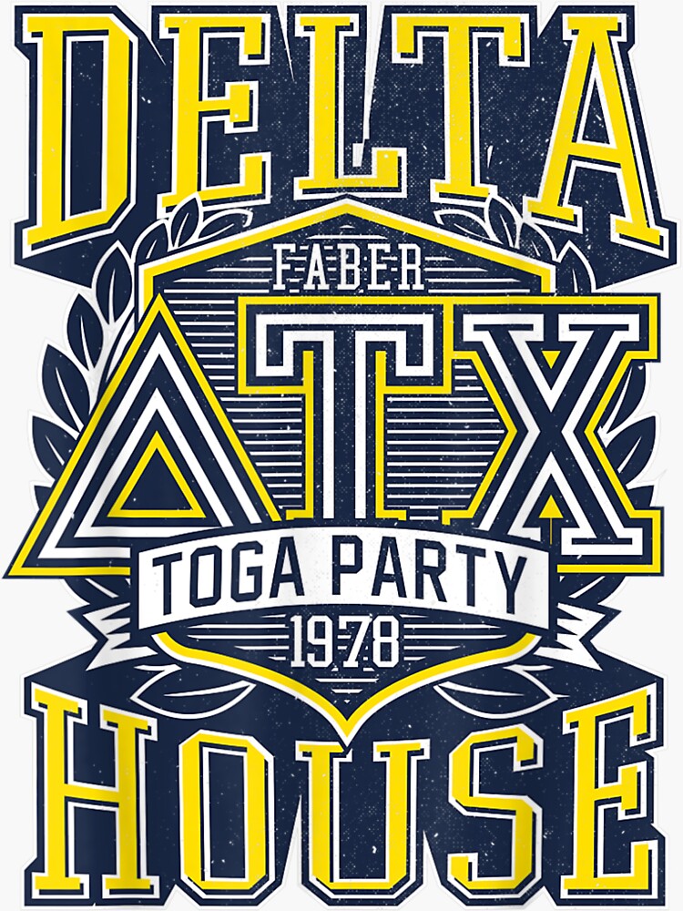 "Animal House Delta House Fraternity Logo Graphic" Sticker for Sale by ...