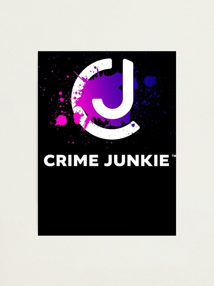 "Crime Junkie Merch Crime Junkies Logo " Photographic Print for Sale by ...