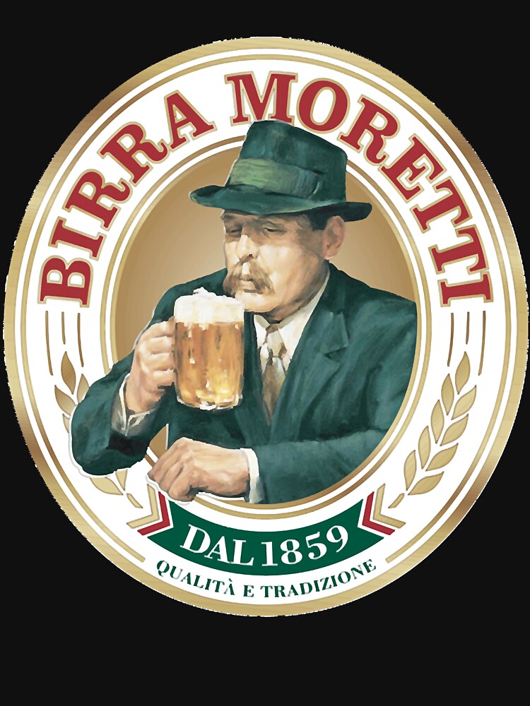 "Classy birra moretti logo" T-shirt by HervinAiten43 | Redbubble ...