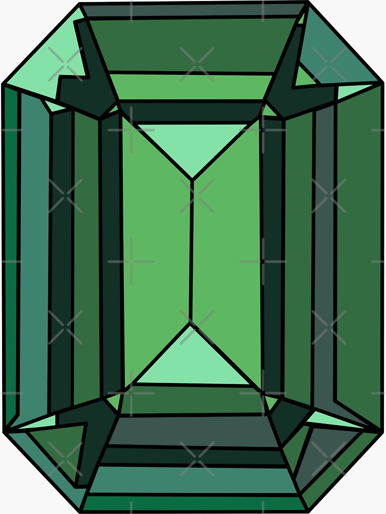 "Emerald" Sticker by maloupaul | Redbubble