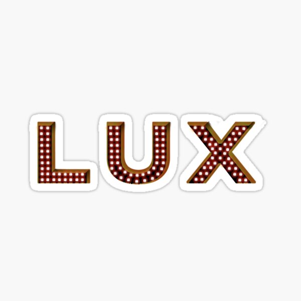 "Lux nightclub logo" Sticker for Sale by JamesPurviance4 | Redbubble