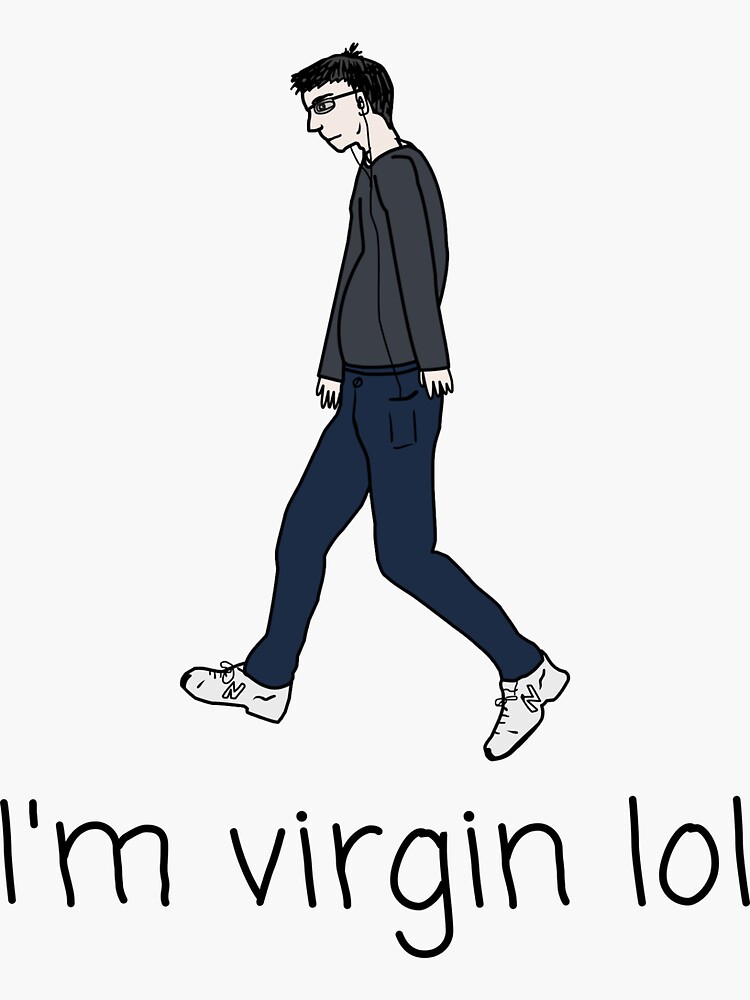 "Virgin lol, giga chad meme. Ur virgin" Sticker for Sale by T-Look ...