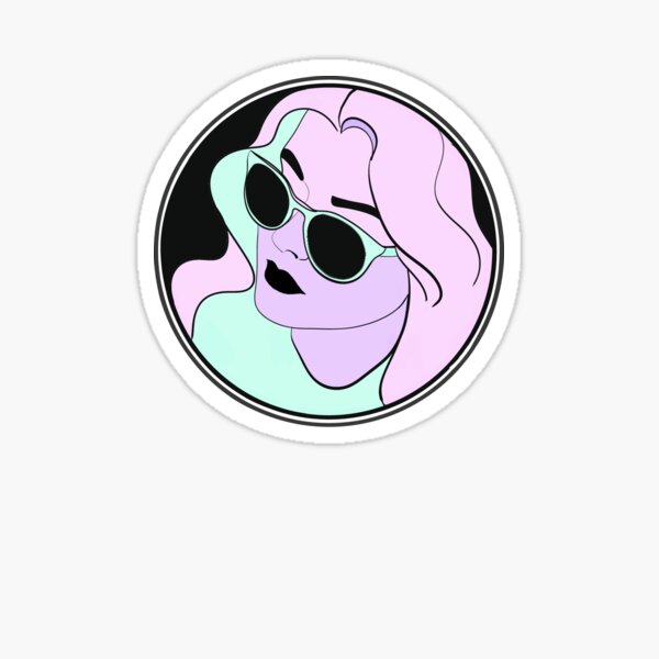 "girl with sunglasses" Sticker for Sale by Volsce | Redbubble