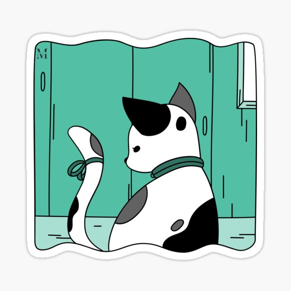 "CAT IN HER WORLD" Sticker for Sale by MirillaShop | Redbubble