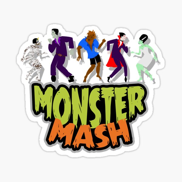 "The Monster Mash" Sticker for Sale by AngelicaCast | Redbubble