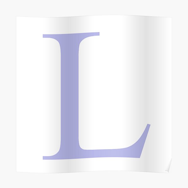 "Initial Letter L in Lilac Blue Fancy Font Monogram" Poster for Sale by ...