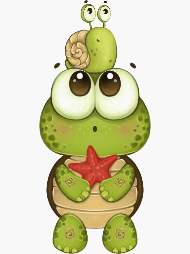"Cute Baby Turtle" Sticker for Sale by ProjectShakeup | Redbubble
