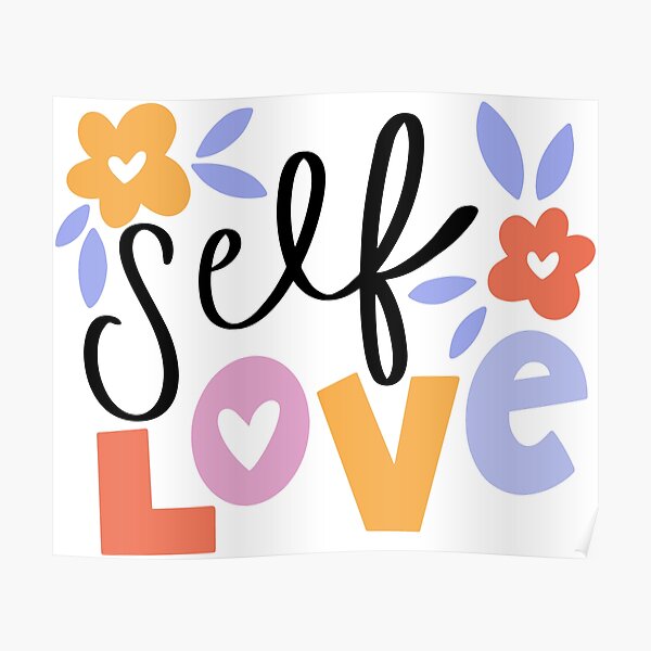 Póster «Letras de amor propio con flores | Amor propio | Cotizaciones ...