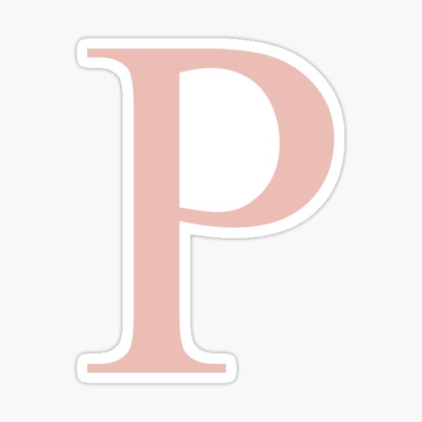 "Initial Letter P Monogram Fancy Font Pink Peach" Sticker for Sale by ...