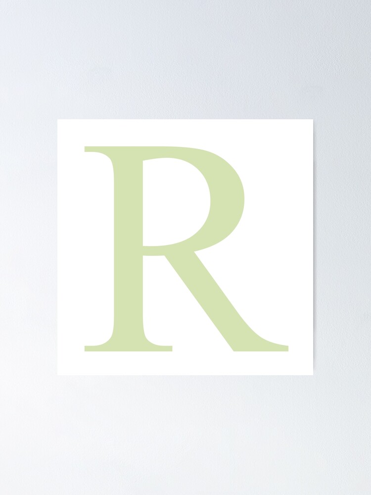 "Initial Letter R Monogram Fancy Font Lime Green" Poster for Sale by ...