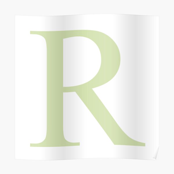 "Initial Letter R Monogram Fancy Font Lime Green" Poster for Sale by ...