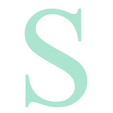 "Initial Letter S Monogram Fancy Font Green Aqua" Photographic Print ...