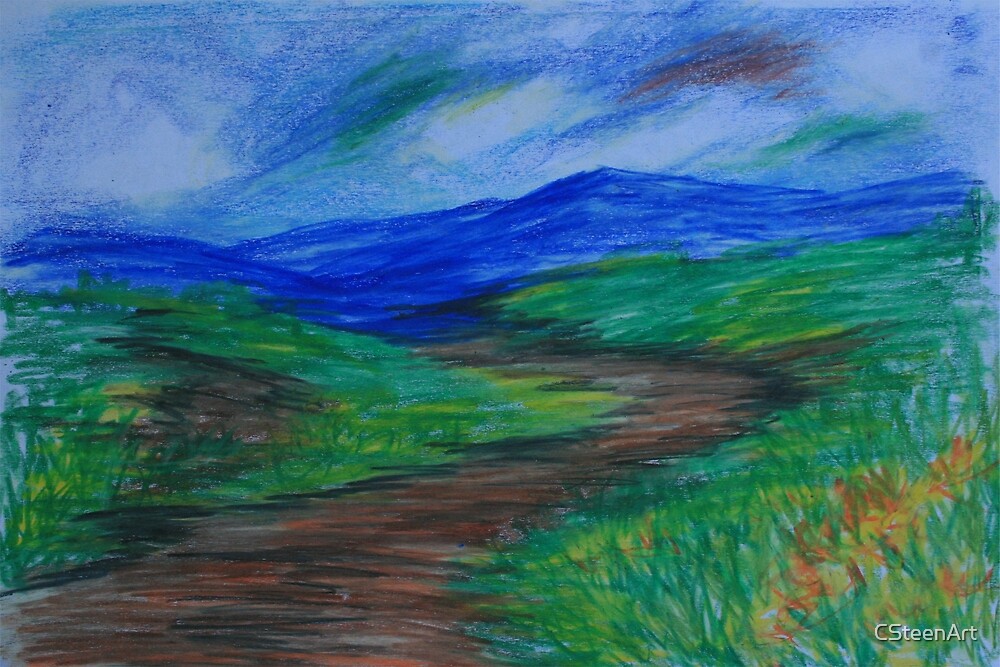 "Colored Pencil Landscape CP160310a" by CSteenArt | Redbubble