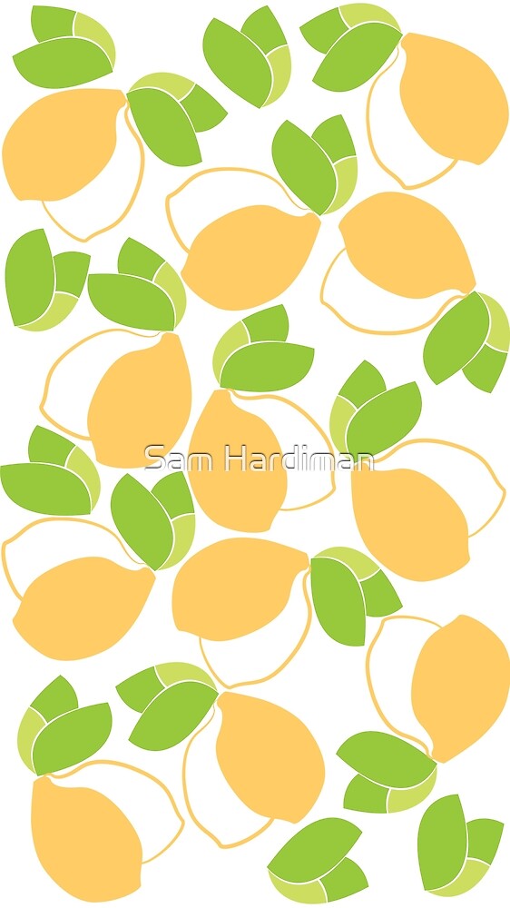 "Lemons and Leaves" by Sam Hardiman | Redbubble