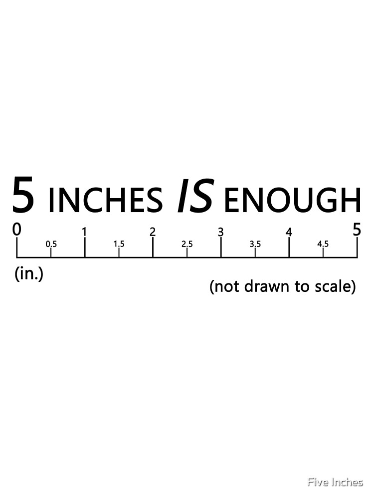 "5 Inches Is Enough" Canvas Print for Sale by OllieDavis501 | Redbubble