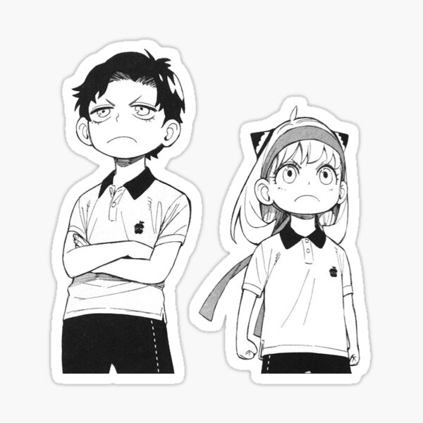 "anya and damian" Sticker for Sale by mtngbl | Redbubble