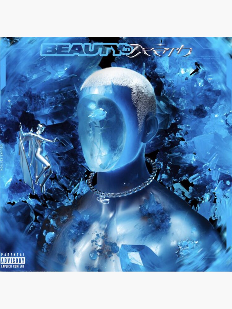 "Beauty In Death - Blue " Sticker for Sale by Mindasopapa | Redbubble