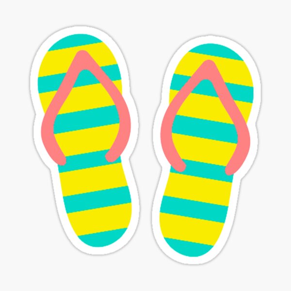 "flip flop Sticker" Sticker for Sale by nermle | Redbubble