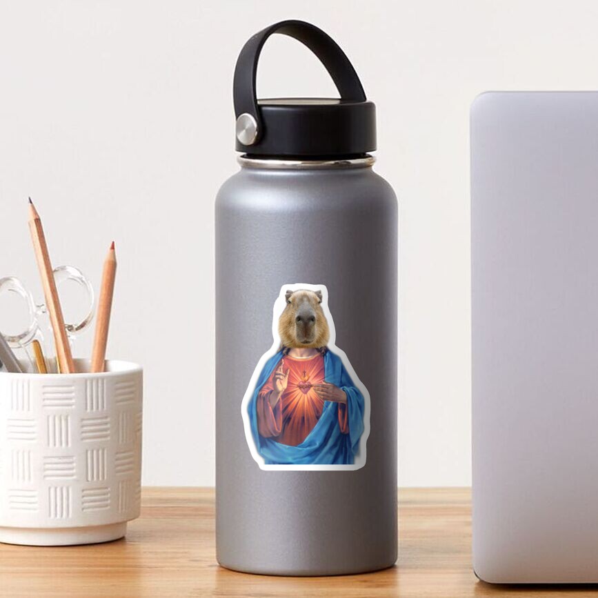 "Capybara Jesus" Sticker for Sale by PopPunkFairyy | Redbubble