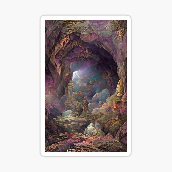 "Dark Mysterious Cave" Sticker for Sale by Arkneer | Redbubble