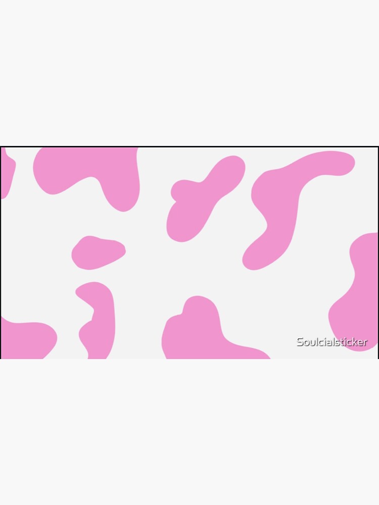 "pink cow print" Sticker for Sale by Soulcialsticker | Redbubble
