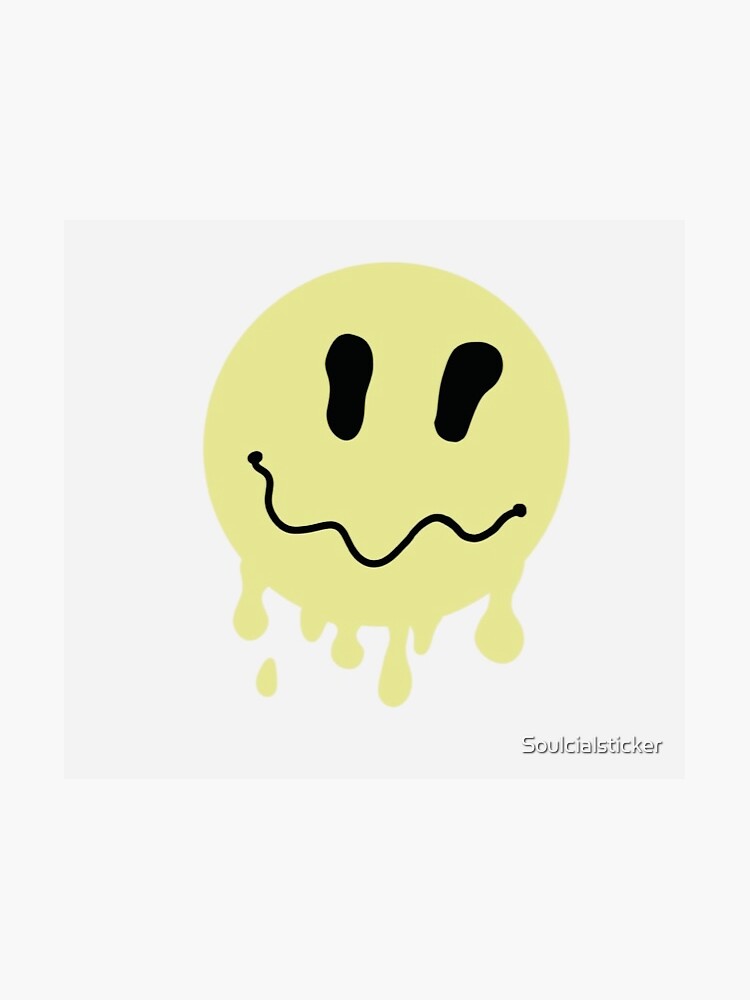 "melting face" Sticker for Sale by Soulcialsticker | Redbubble