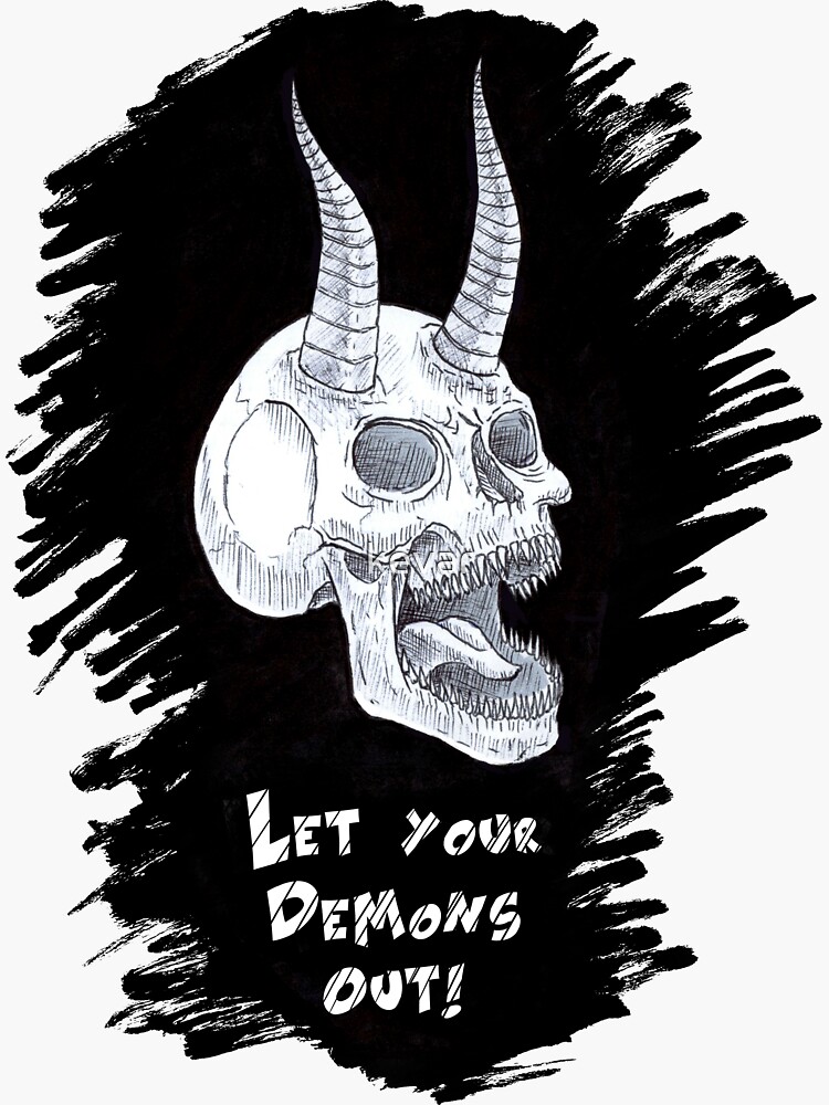 "Let your demons out" Sticker for Sale by kevar | Redbubble