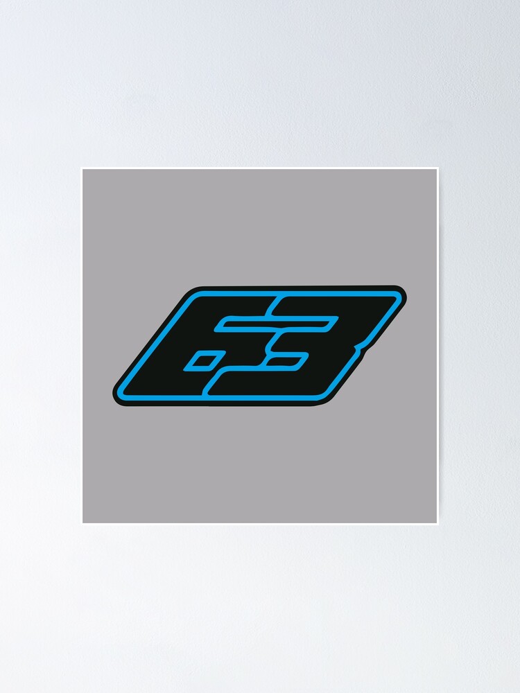 Poster « George Russell 63 - Numéro de pilote F1 2023 », par F1RB ...