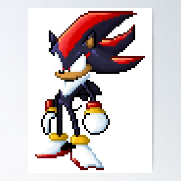 "Shadow Hedgehog Pixel" Poster for Sale by Rizzorian | Redbubble