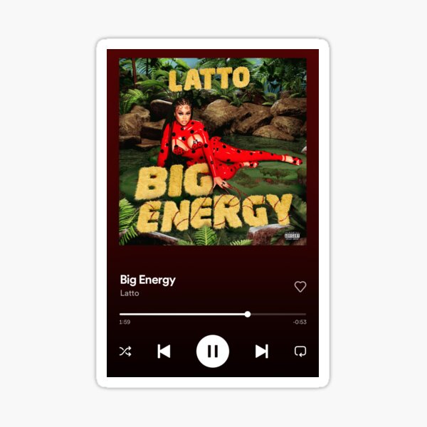 "'Big Energy' by Latto" Sticker for Sale by Graces-digital | Redbubble