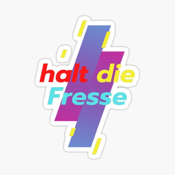 "shut up" Sticker for Sale by Bernsteinhaus | Redbubble