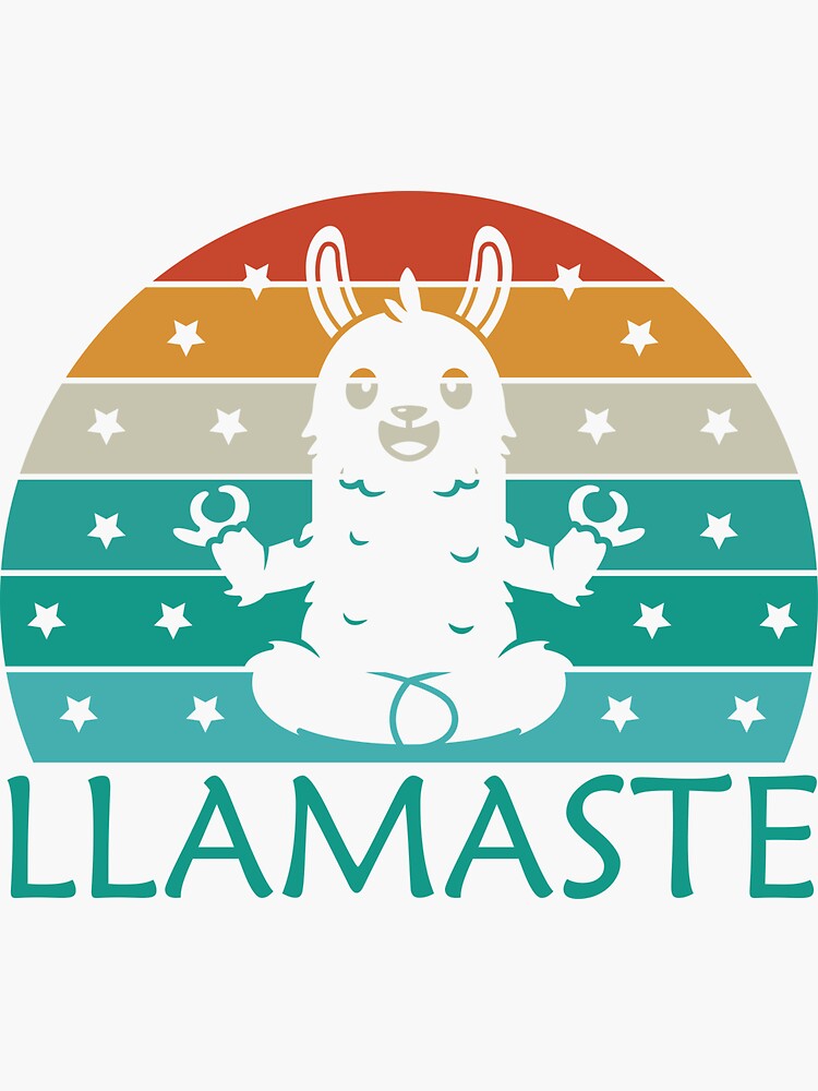 "LLamaste - Llama Namaste" Sticker for Sale by TransFoto | Redbubble