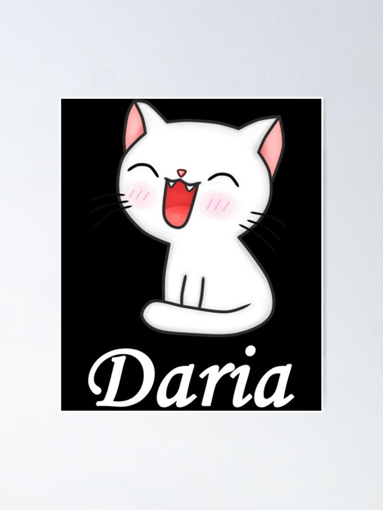 "Daria Cute Cat " Poster for Sale by DarrianMyDe | Redbubble