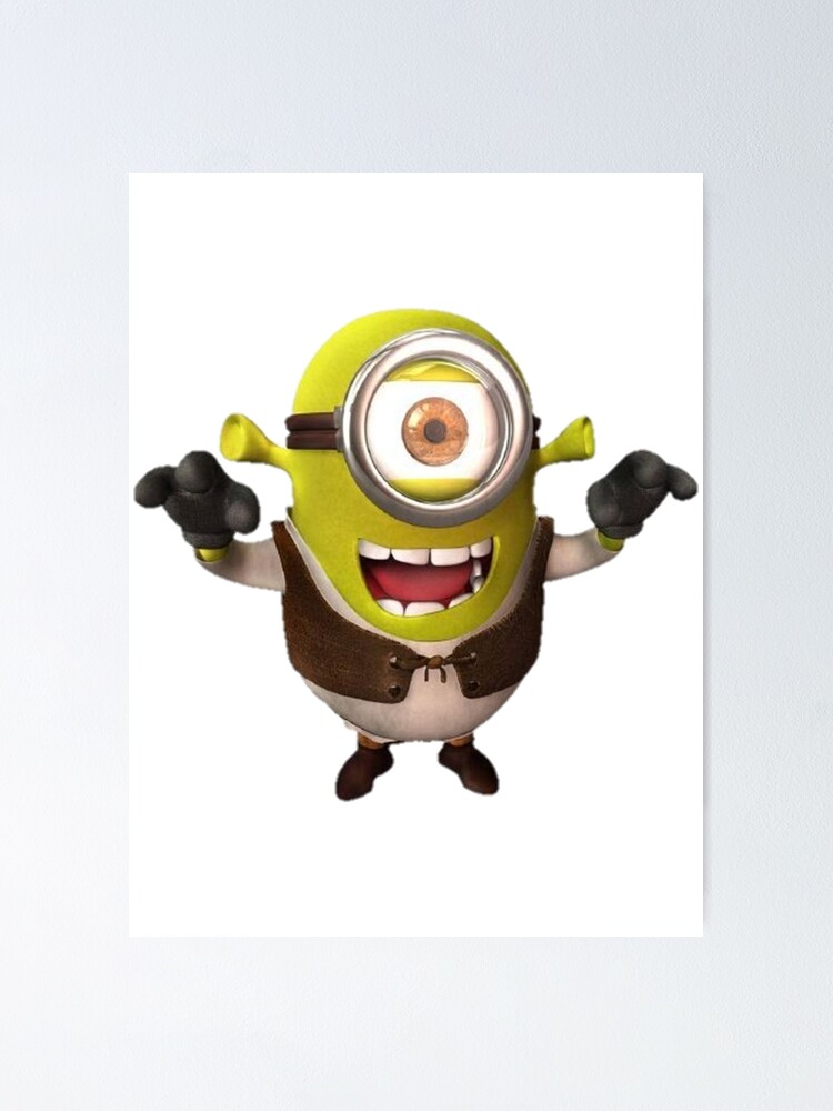 "Minion Shrek" Poster for Sale by Jamaika-Vuppir | Redbubble